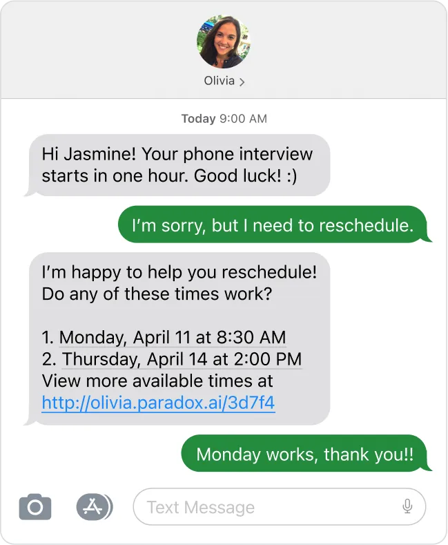 Interview Scheduling — Paradox